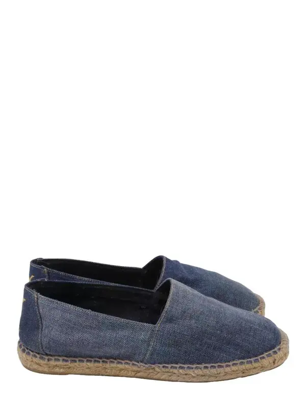 Saint Laurent Slip-on Denim Espadrille Flats - Blue