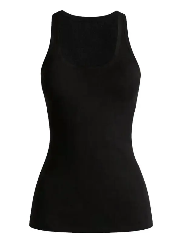 Vince Ribbed Tank Top - Black