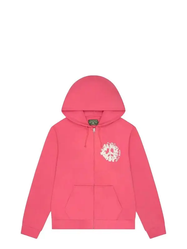 DENIM TEARS Zip Hooded Sweatshirt - Pink