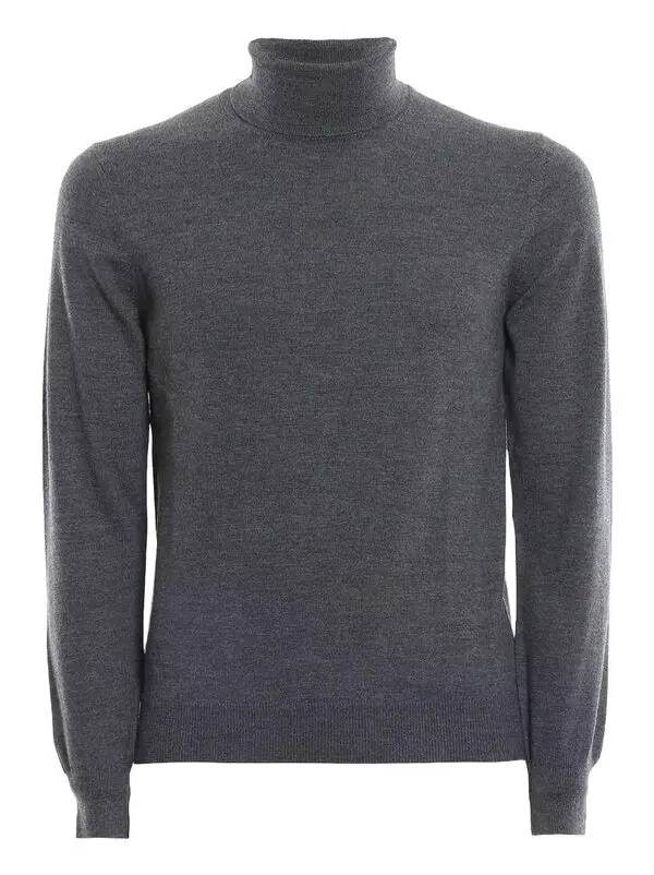 GRAN SASSO Roll-neck Knitted Sweater - Grey