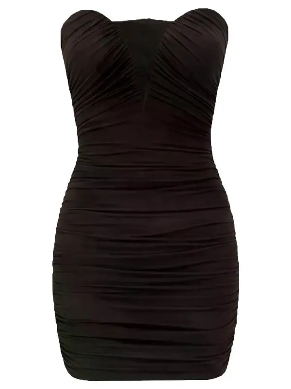 Elisabetta Franchi Strapless Dress - Brown