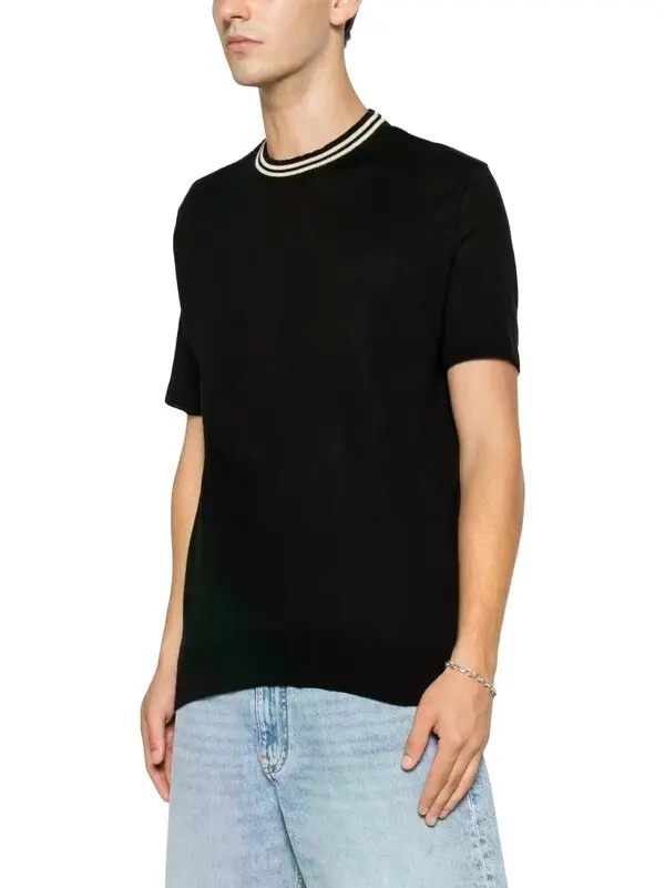 YES LONDON Ribbed-trim Sweater - Black