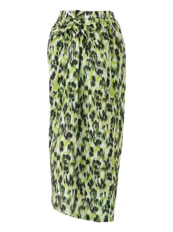 Christian Wijnants Tie-waist Printed Midi Skirt - Green
