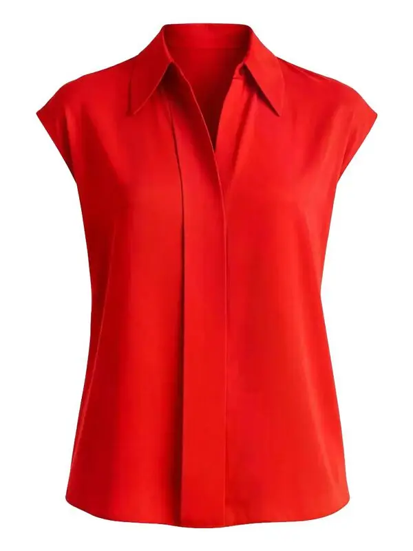 Vince V-neck Blouse - Red