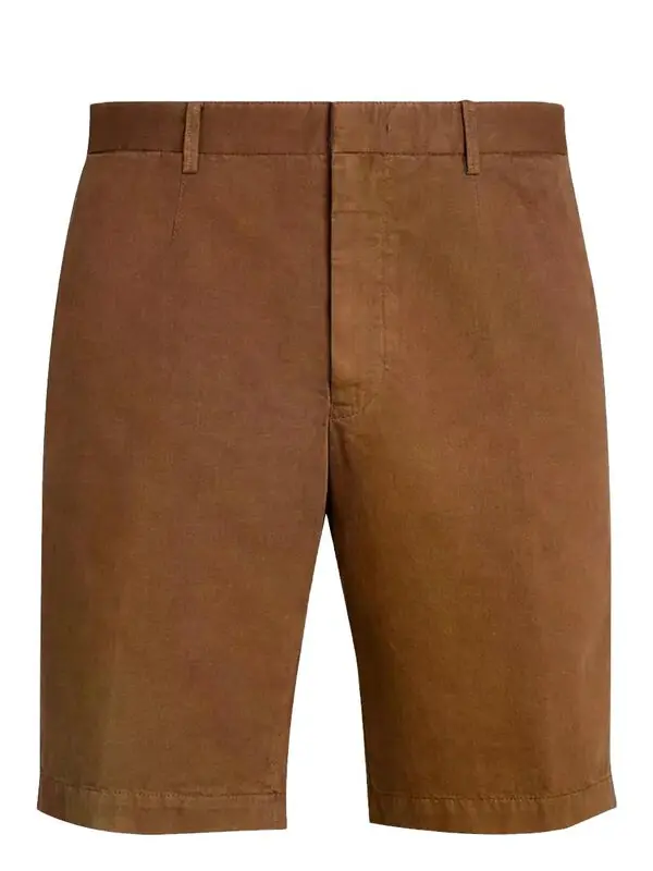 Zegna Buttoned Shorts - Brown