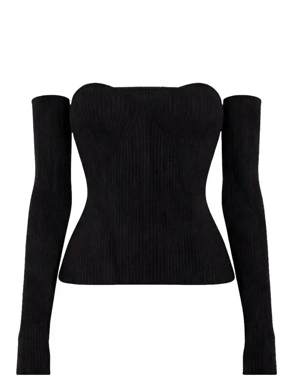 Wardrobe.NYC Off-shoulder Top - Black