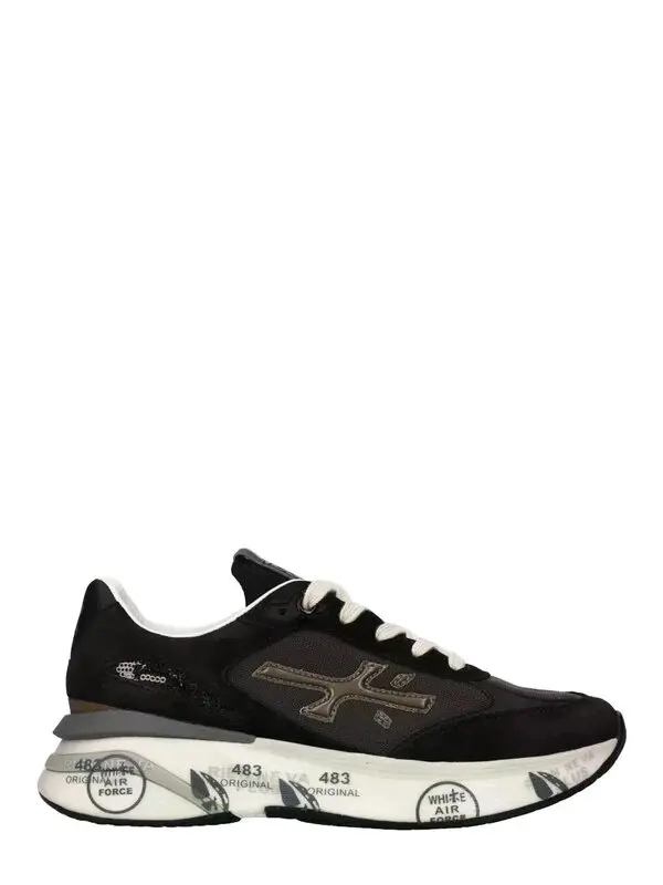 Premiata Printed Flat Sneakers - Black