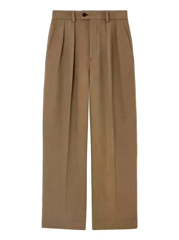 Loro Piana Rodger Pleated Wool Trousers - Brown