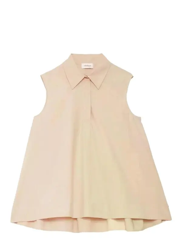 OTTOD'AME Collared Sleeveless Top - Neutrals