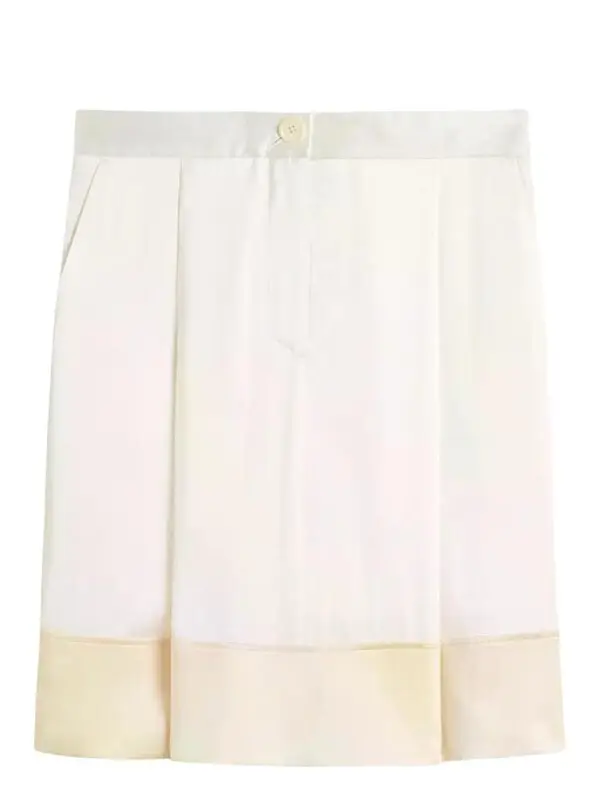 TOTEME Buttoned Colorblock Skirt - White
