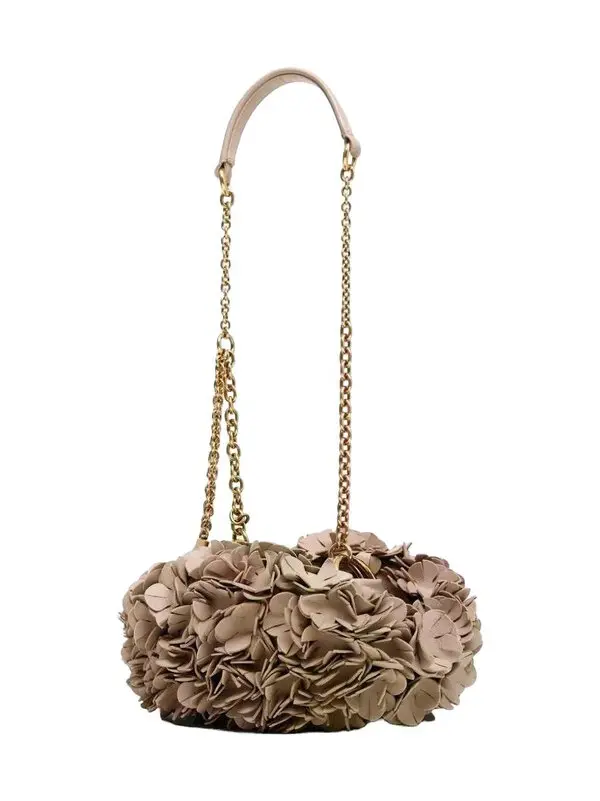 Chloé Flower Appliqué Shoulder Bag - Neutrals