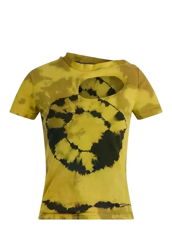 Ottolinger Cut-out Printed T-shirt - Yellow