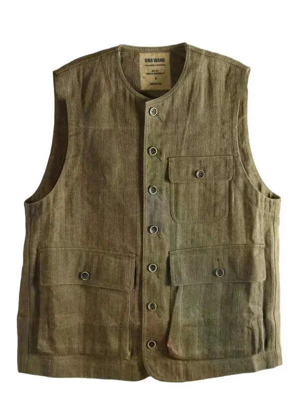 UMA WANG Jolt Vest - Brown
