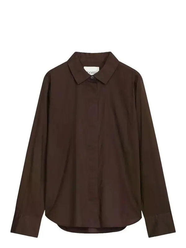 Closed Buttoned Classic Shirt - Brown