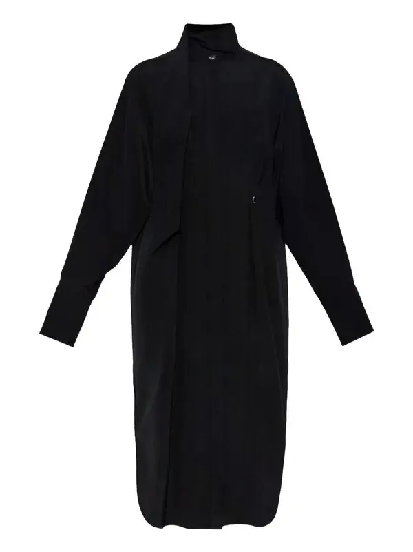 Sportmax Scarf Shirt Dress - Black