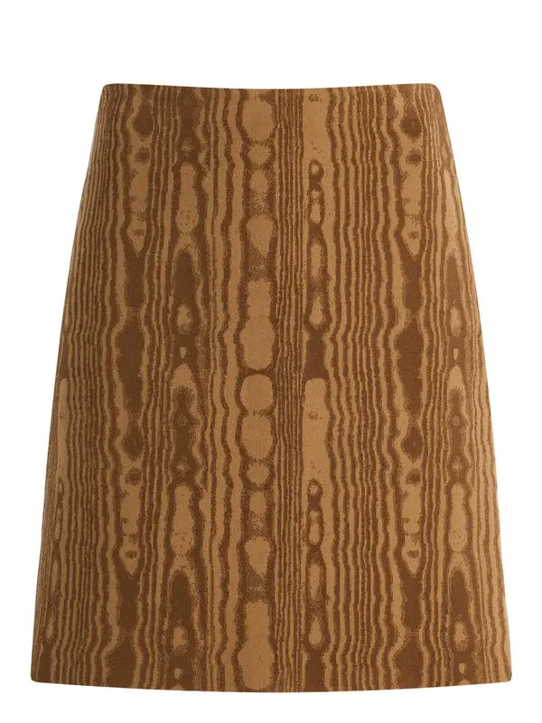 HIGH SPORT Ava Moiré Mini Skirt - Neutral