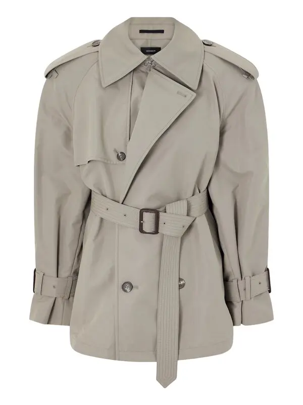 Wardrobe.NYC Cotton-blend Trench Coat - Brown