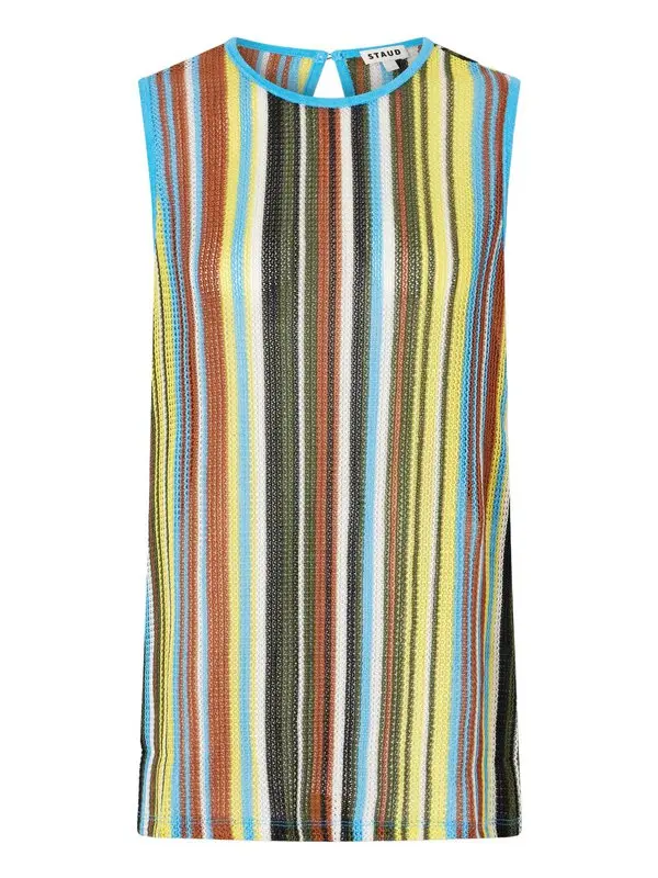 Staud Valley Striped Knit Top - Multi