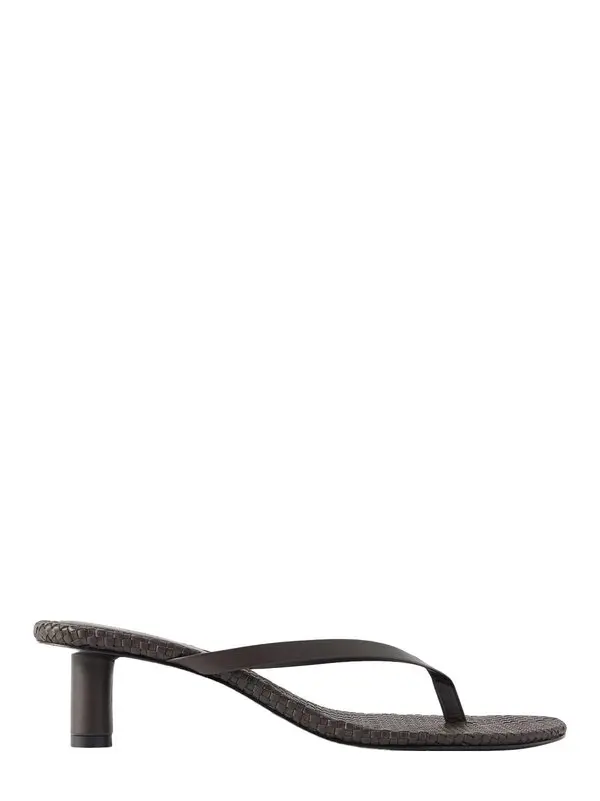 ST. AGNI Leather Sandals - Brown