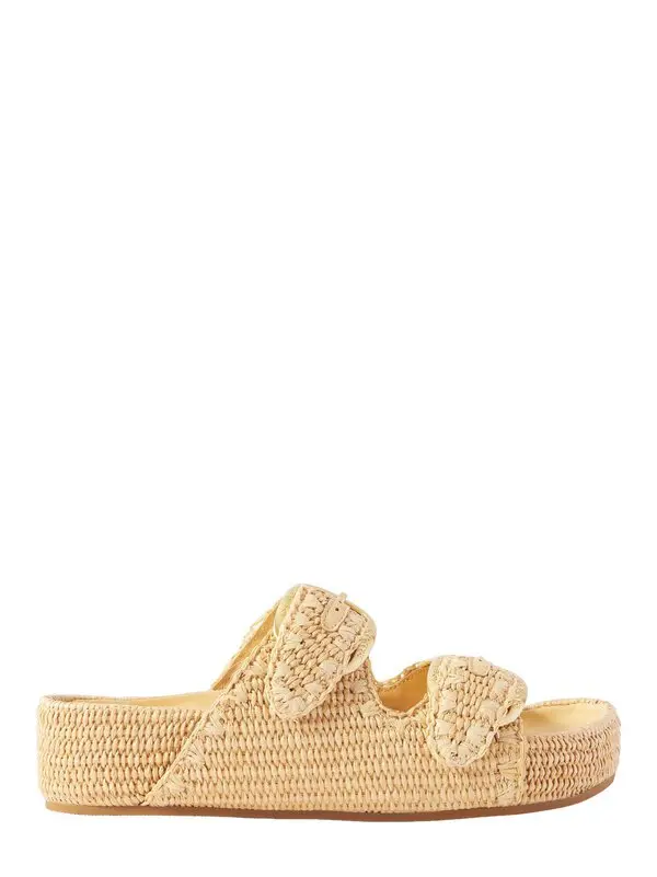 LOEFFLER RANDALL Nico Raffia Sandals - Neutrals