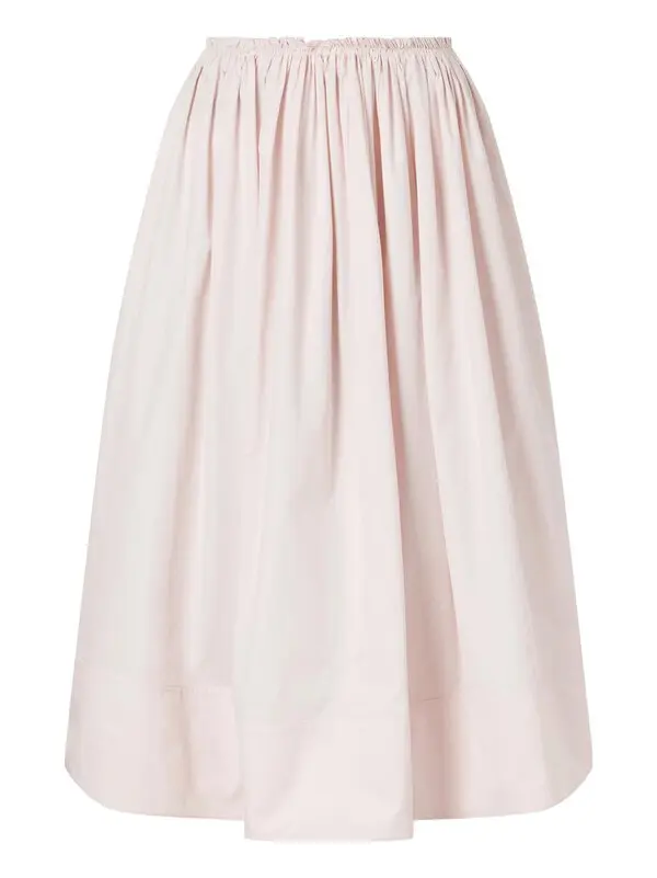 Gabriela Hearst Shiva Gathered Cotton-poplin Maxi Skirt - Pink