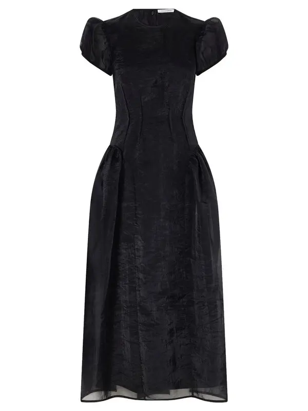 Cecilie Bahnsen Cleopatra Organza Midi Dress - Black