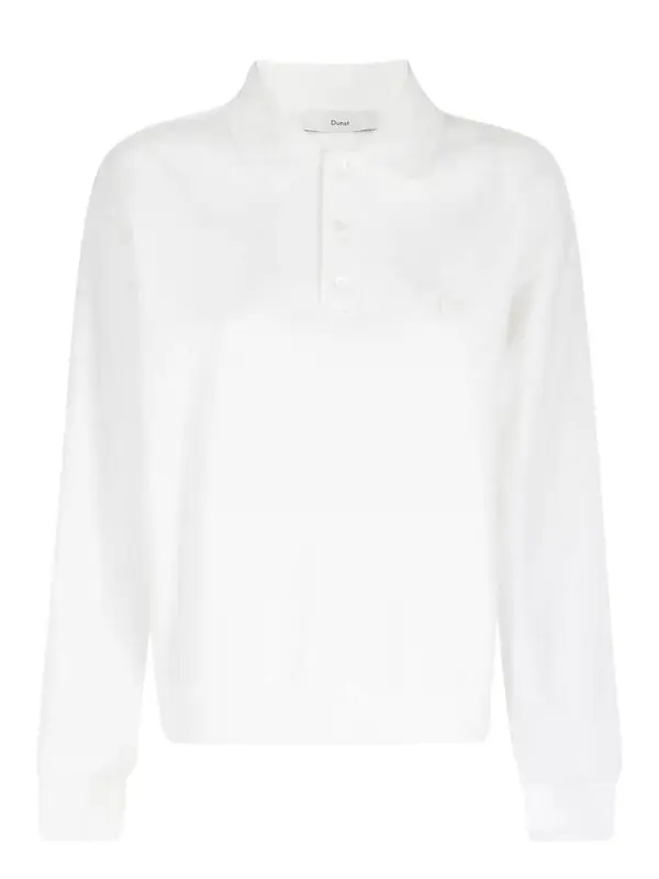 DUNST Straight Hem Polo Shirt - White