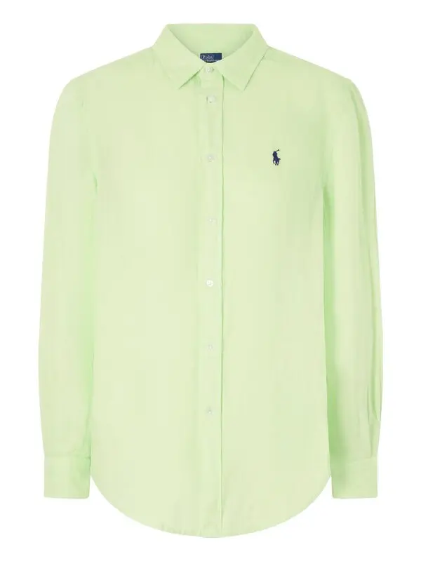 Polo Ralph Lauren Logo-embroidered Linen Shirt - Green