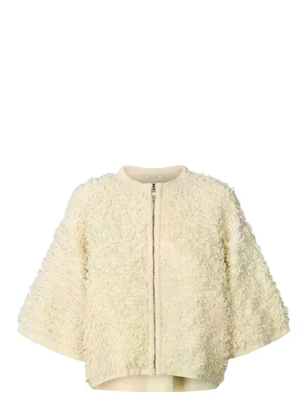 RABENS SALONER Alice Zip Cardigan - Neutrals