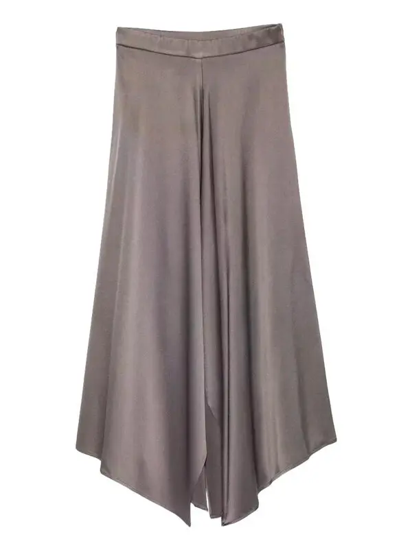 ALYSI Handkerchief Hem Midi Skirt - Grey