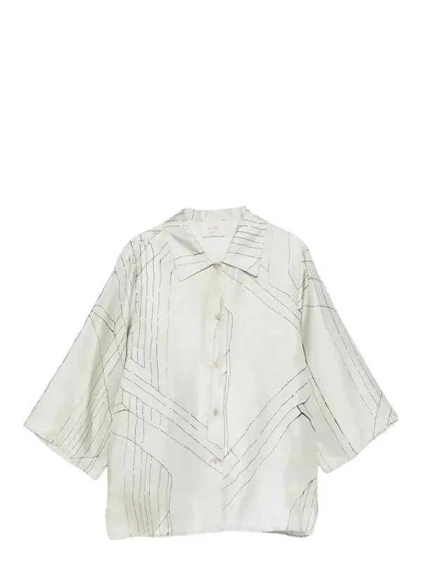 ALYSI Graphic Print Shirt - Green
