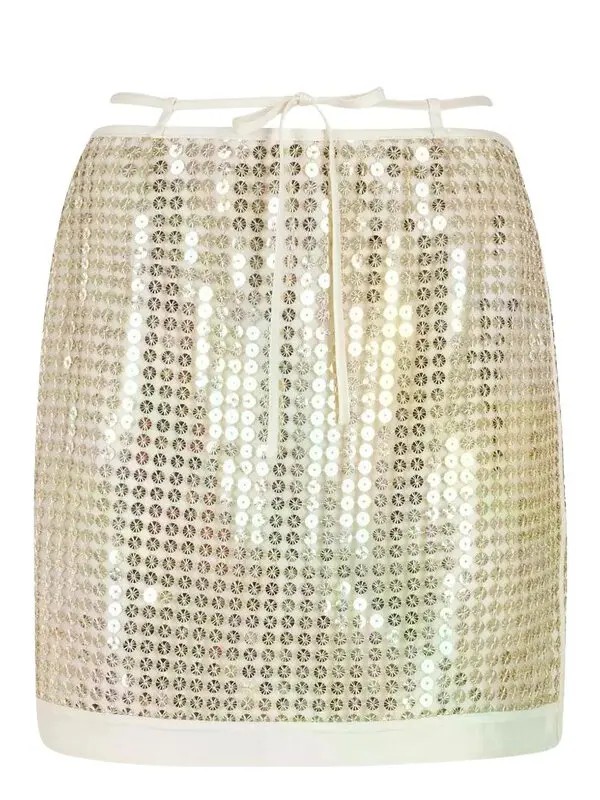 ISABELLE BLANCHE Sequin-embellished Mini Skirt - Gold