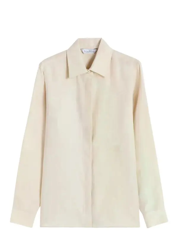 Max Mara Long-sleeve Linen Shirt - Neutrals
