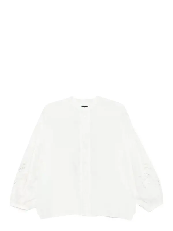 Max Mara Floral Embroidered Shirt - White