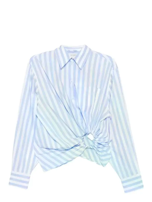 Sportmax Palmizi Striped Knotted Shirt - Blue