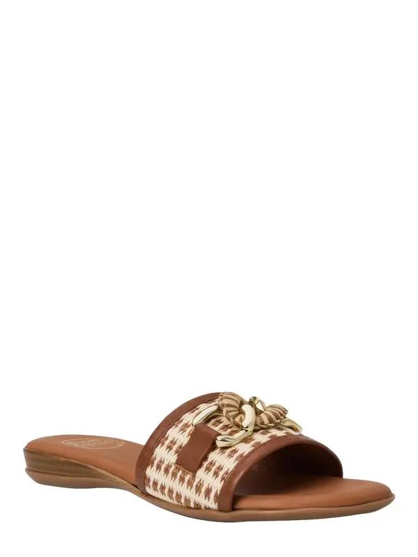 Andre Assous Nalia Wedge Slide Sandal - Natural/cuero