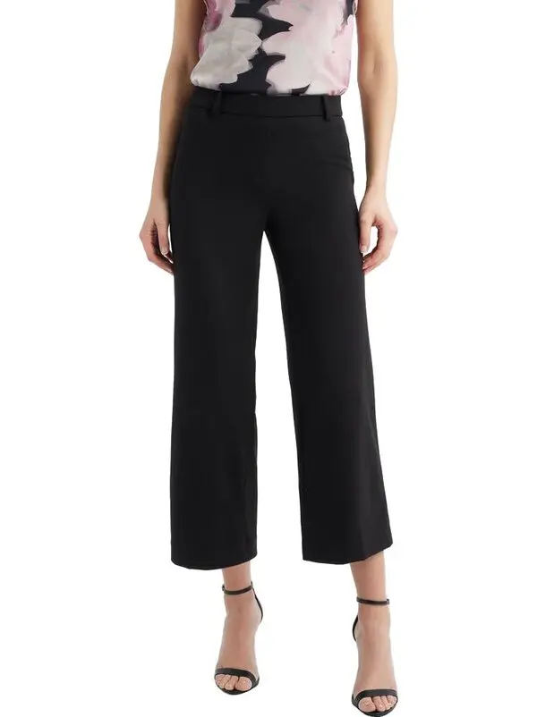 Anne Klein Wide Leg Crop Pants - Anne Black