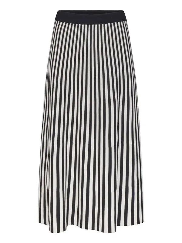 SIMONMILLER Clancy Knit Maxi Skirt - Black/white Stripe