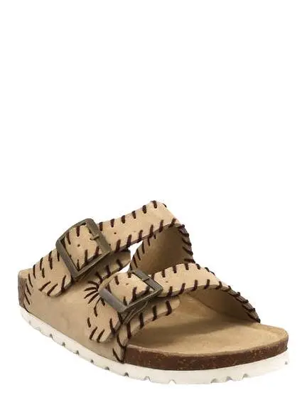 ROAN Mode Sandal - Cream Suede