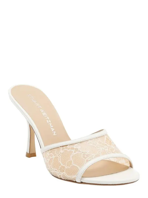 STUART WEITZMAN Bare It All Slide Sandal - Blanco White