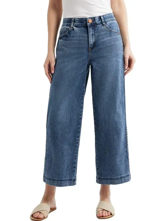 Wit & Wisdom Gracie Skyrise Wide Leg Jeans - Mid Blue Artisanal
