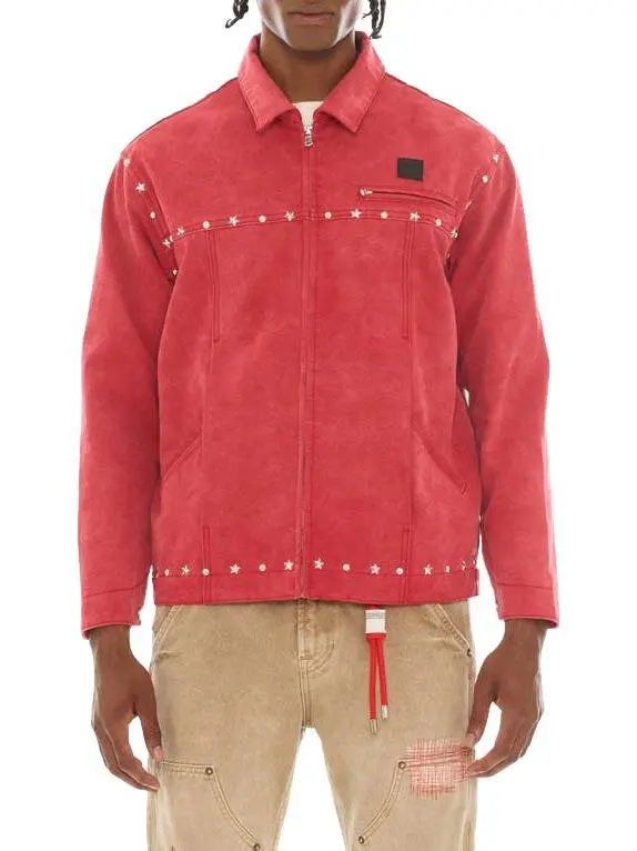 CULT OF INDIVIDUALITY Cotton Canvas Workwear Jacket - Vintage Red Canvas