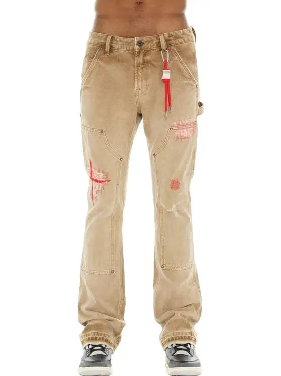 CULT OF INDIVIDUALITY Lenny 603 Carpenter Bootcut Jeans - Khaki Canvas