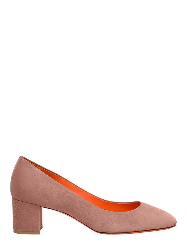 Santoni Suede Low-heel Pump - Pink