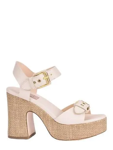 Agl Sista Buckles Platform Sandal - Milky