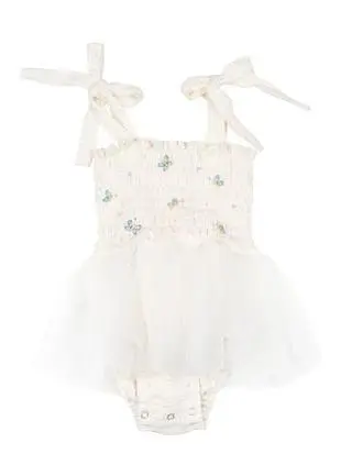 WILD WAWA Butterfly Tutu Romper - Ivory
