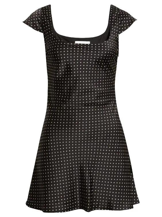 Princess Polly Polka Dot Mini Dress - White/black