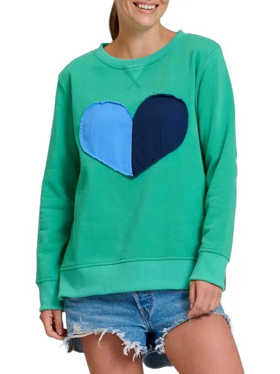 SHIRTY Anchor Appliqué Sweatshirt - Pea Green