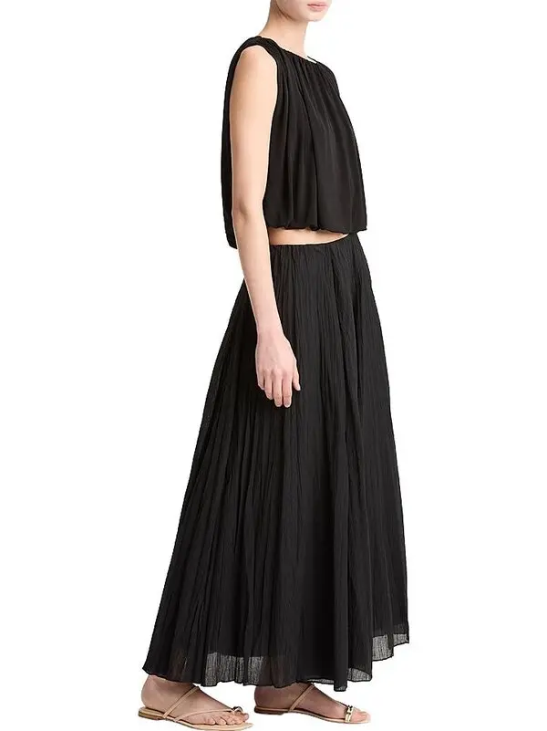 Vince Crinkle Maxi Skirt - Black