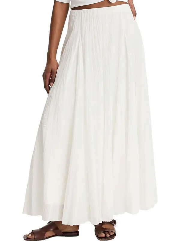 Vince Crinkle Maxi Skirt - Off White
